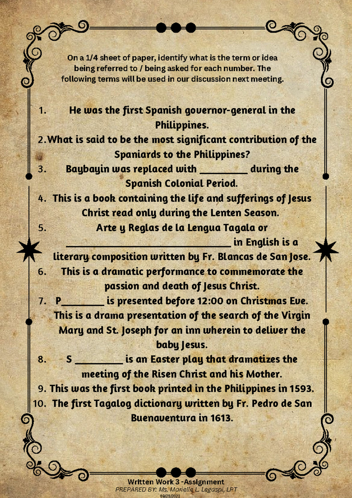 21st Century Lit Assignment for 09/25/23 - Significance & Terminology ...