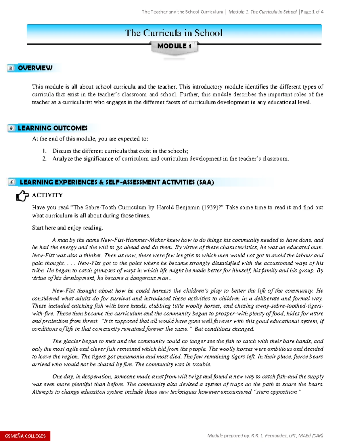 Module 3 - The School Curriculum (Definition, Nature and Scope) - The ...