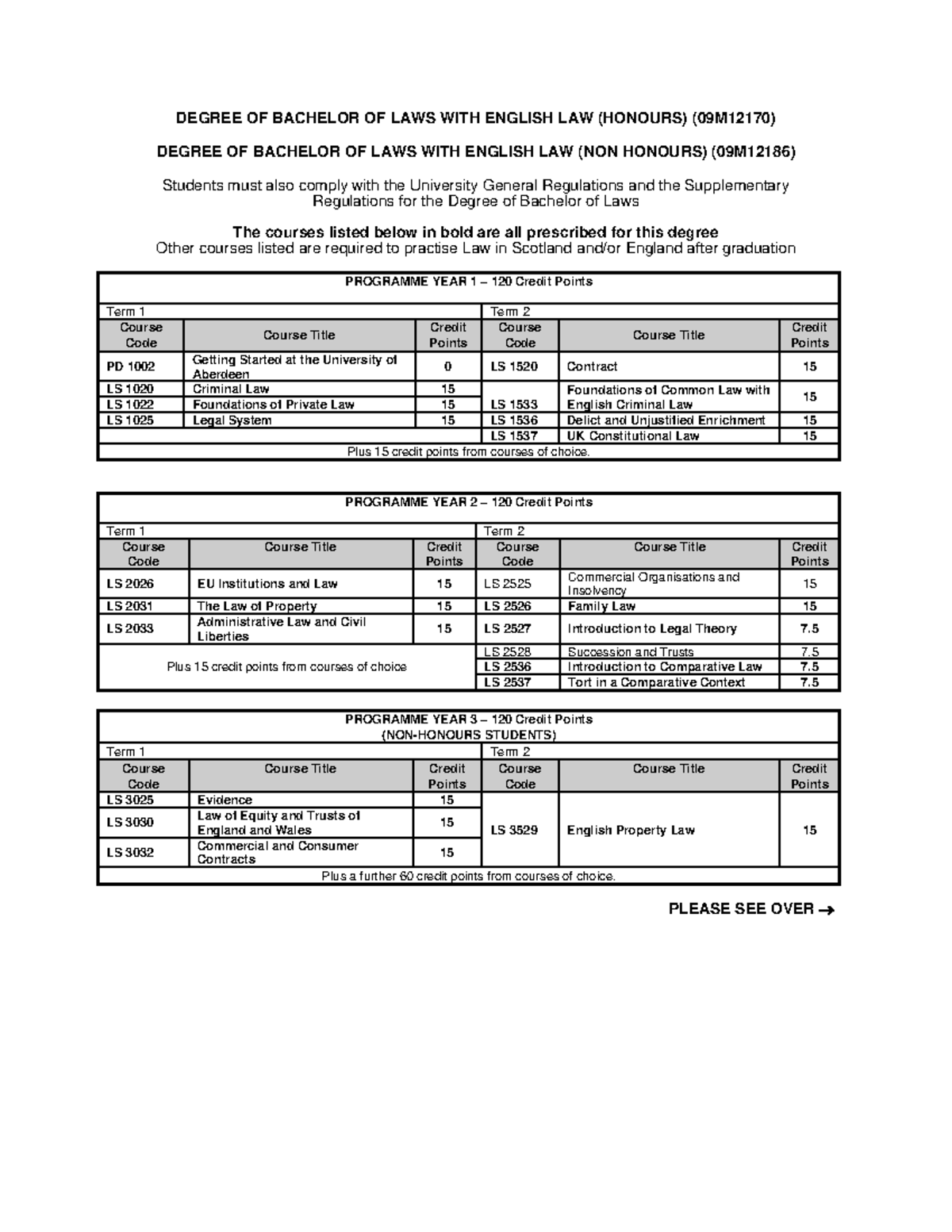 Law calender - ... - DEGREE OF BACHELOR OF LAWS WITH ENGLISH LAW ...