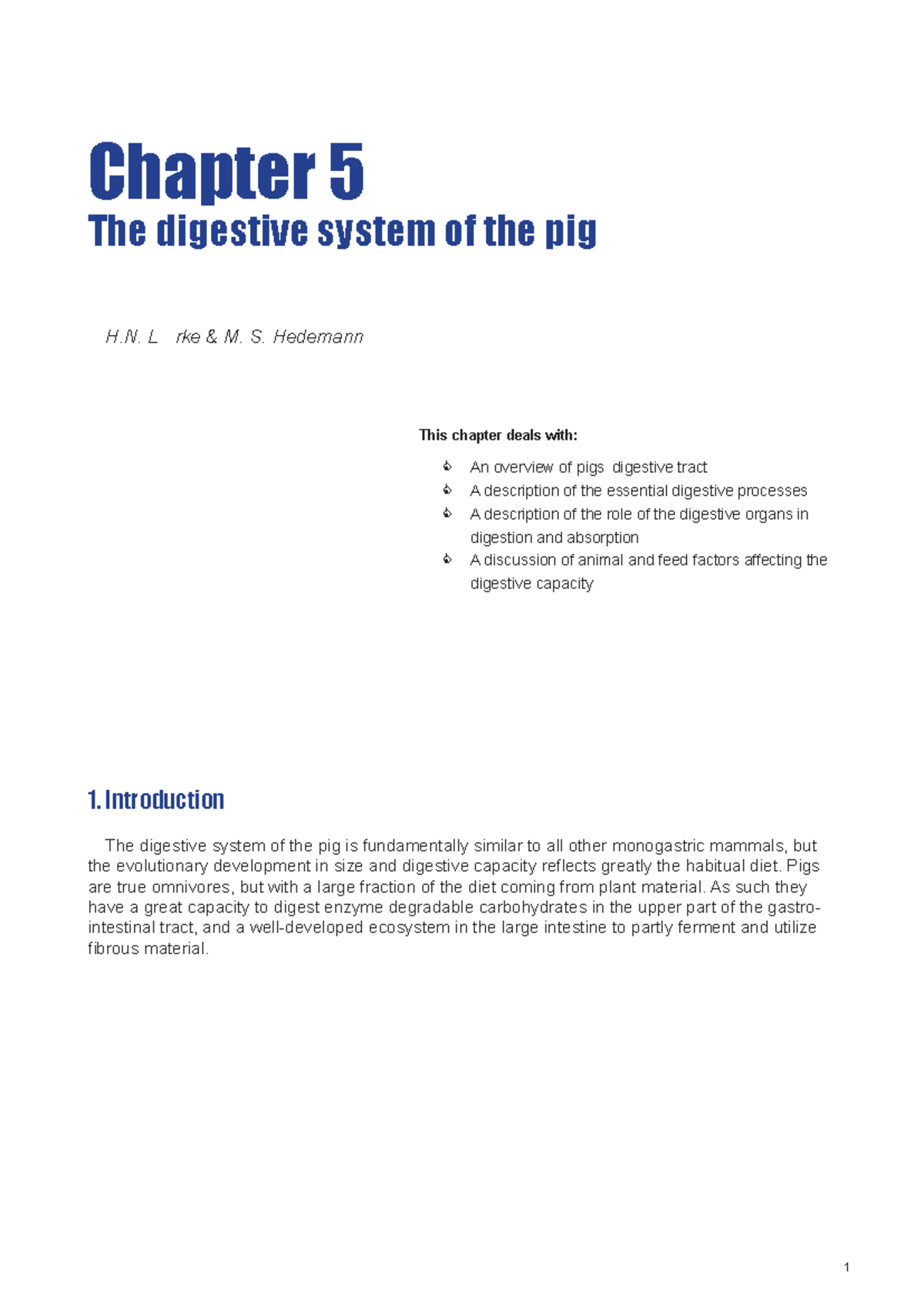 Chapter 5: The Digestive System of the Pig - A Comprehensive Overview ...
