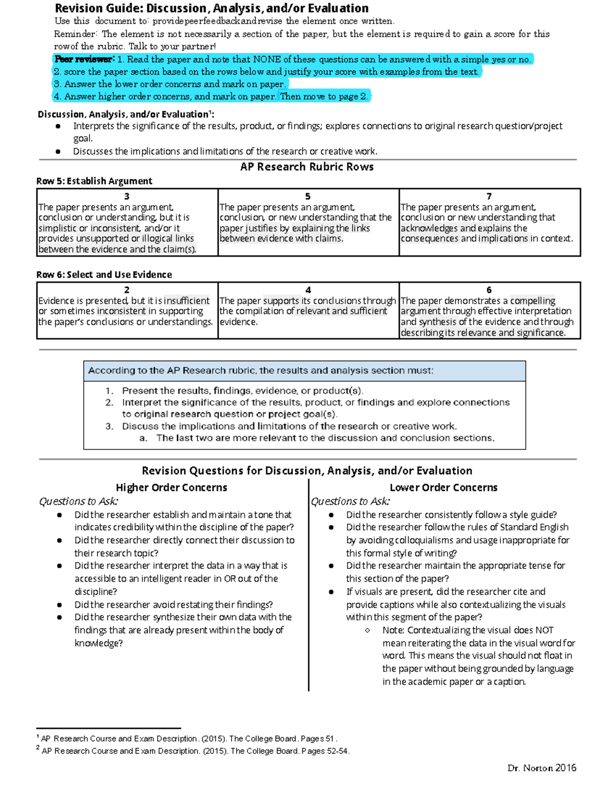 AP Research Revision Guide: Discussion, Analysis, and Evaluation ...