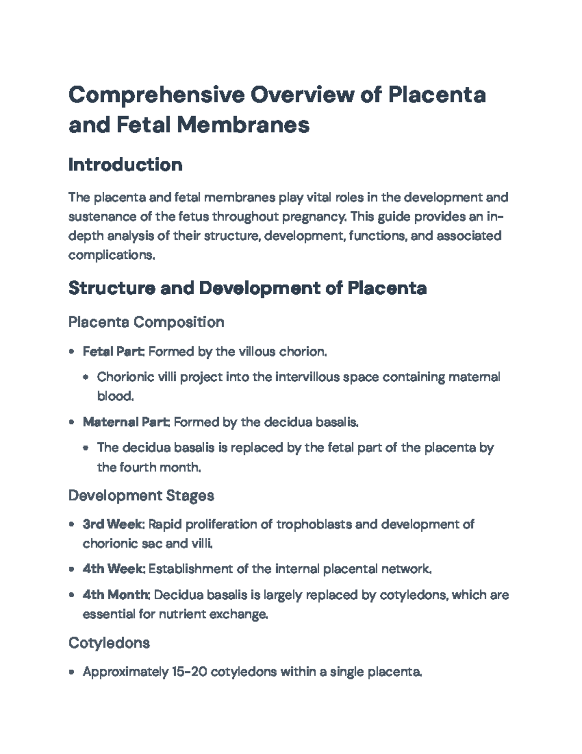 Comprehensive Guide on Placenta and Fetal Membranes for OB/GYN 101 ...