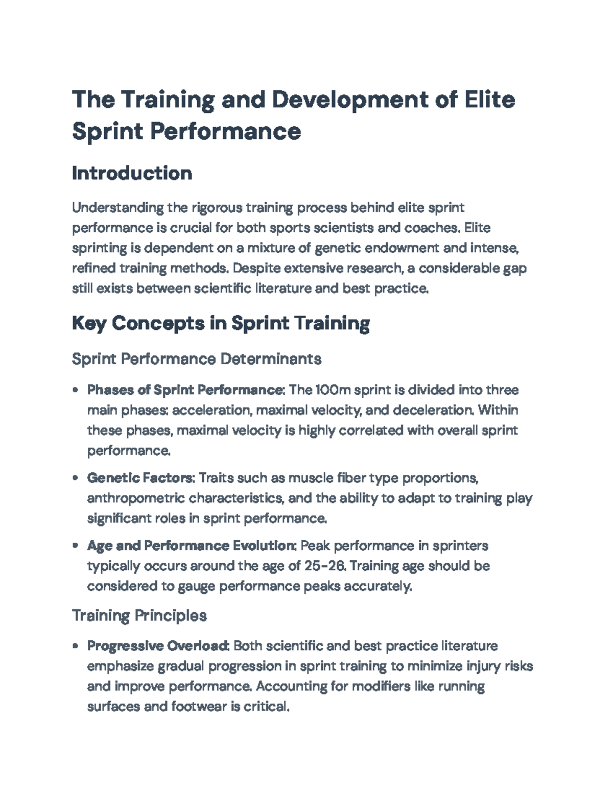 Elite Sprint Training Techniques: Science Meets Practice in Sprinting ...