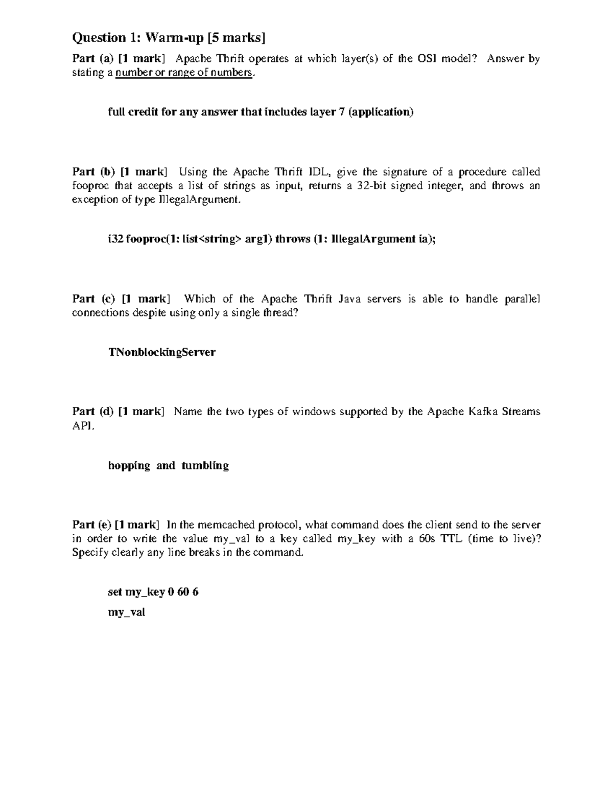 ECE454 Practice Final Exam Solutions - Studocu