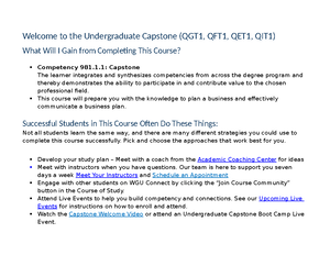 UGB 499 Capstone Course: Essential Getting Started Tips - Studocu