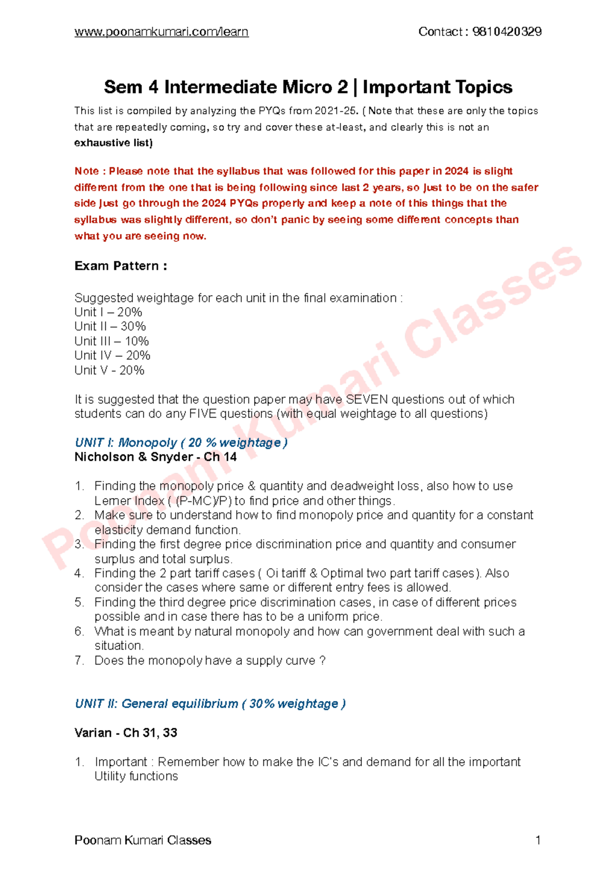 Important Topics for Sem 4 Micro 2 (2026) - Key Concepts & Exam Tips ...