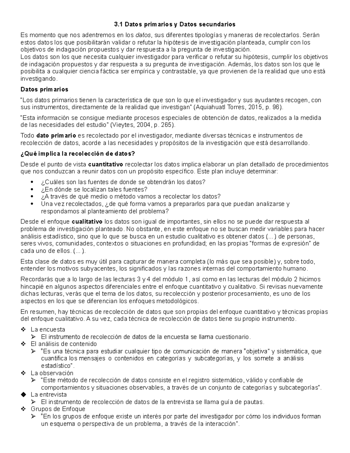 Técnicas de Recolección de Datos: Primarios y Secundarios en ...