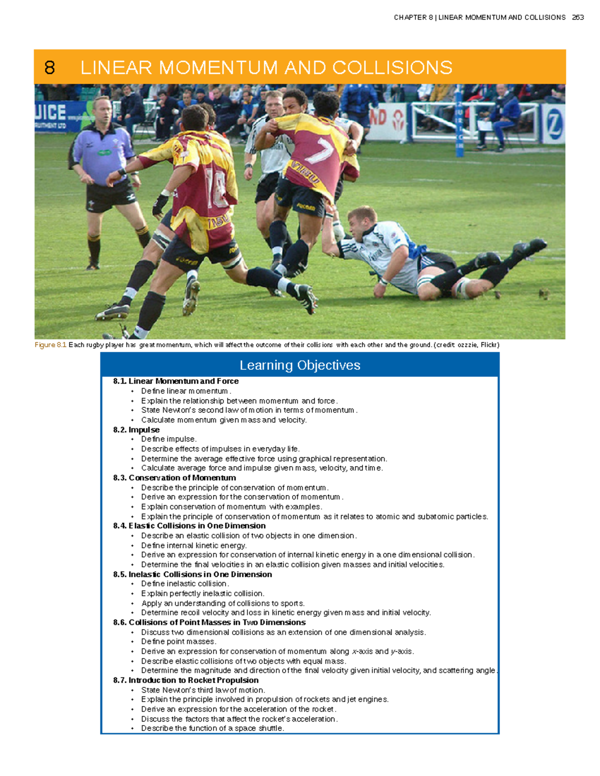 CHAPTER 8: LINEAR MOMENTUM AND COLLISIONS - Key Concepts and Applications - Studocu