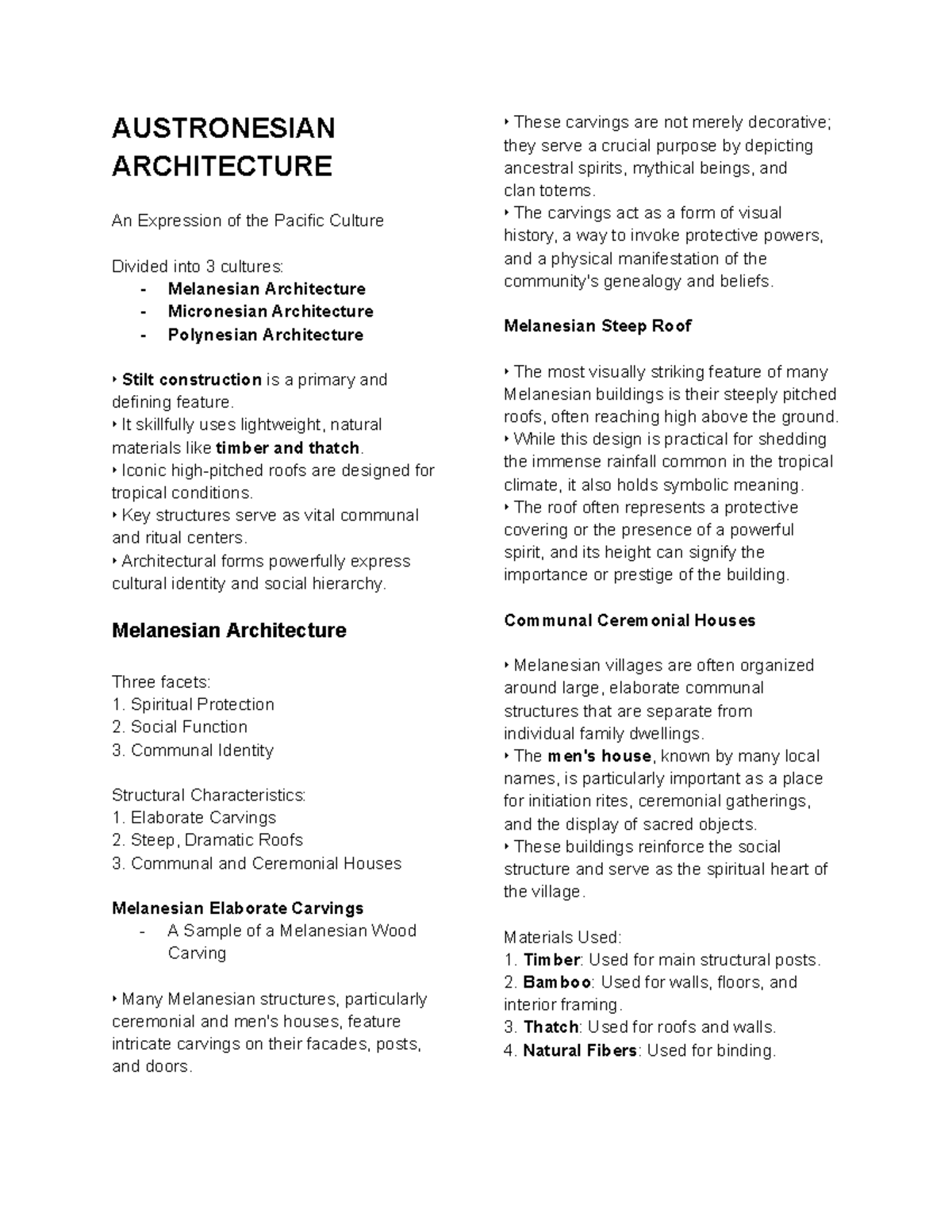 AUSTRONESIAN ARCHITECTURE: A Study of Pacific Cultures and Structures ...