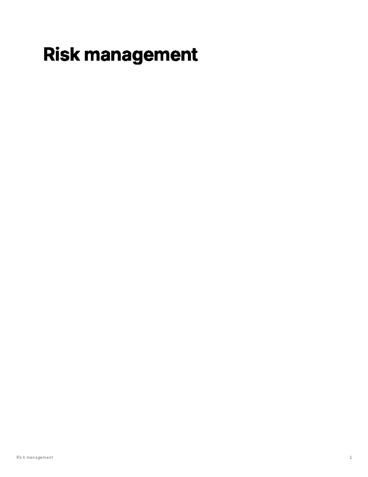 Risk Management Strategies and Techniques (Course Code: Cb4c9a76) - Studocu