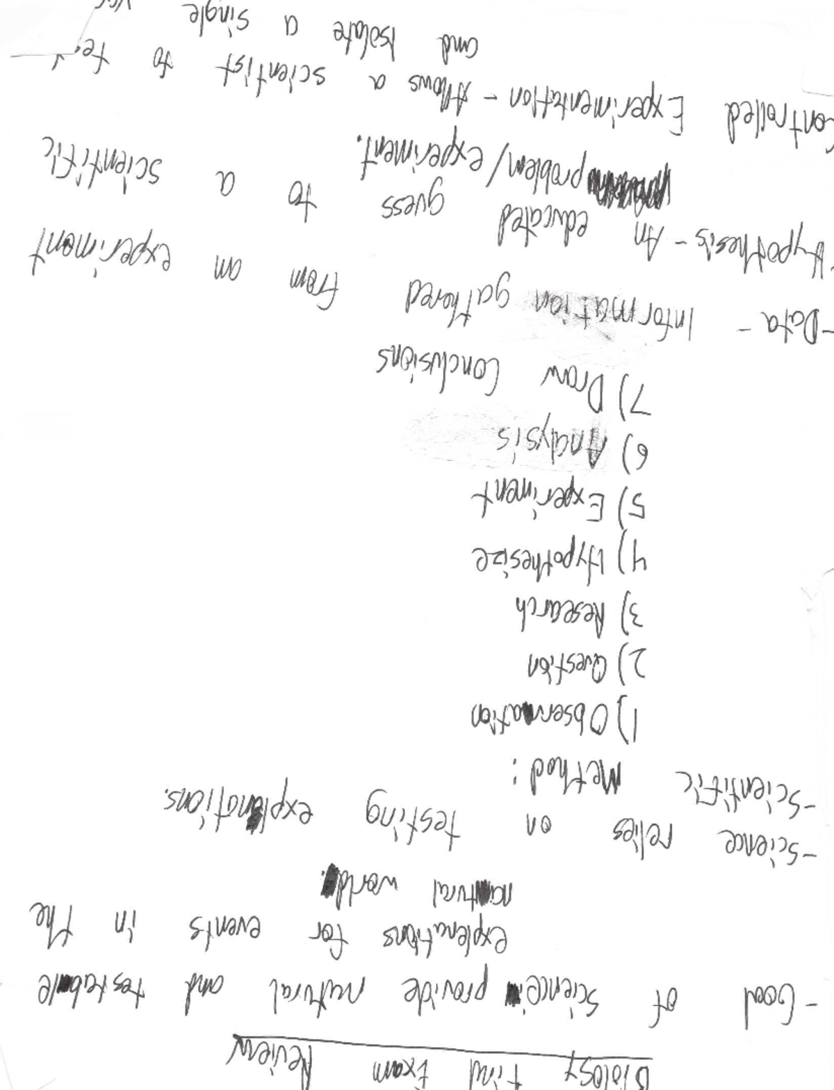 Biology 101 Final Exam Review: Key Concepts and Theories - Studocu