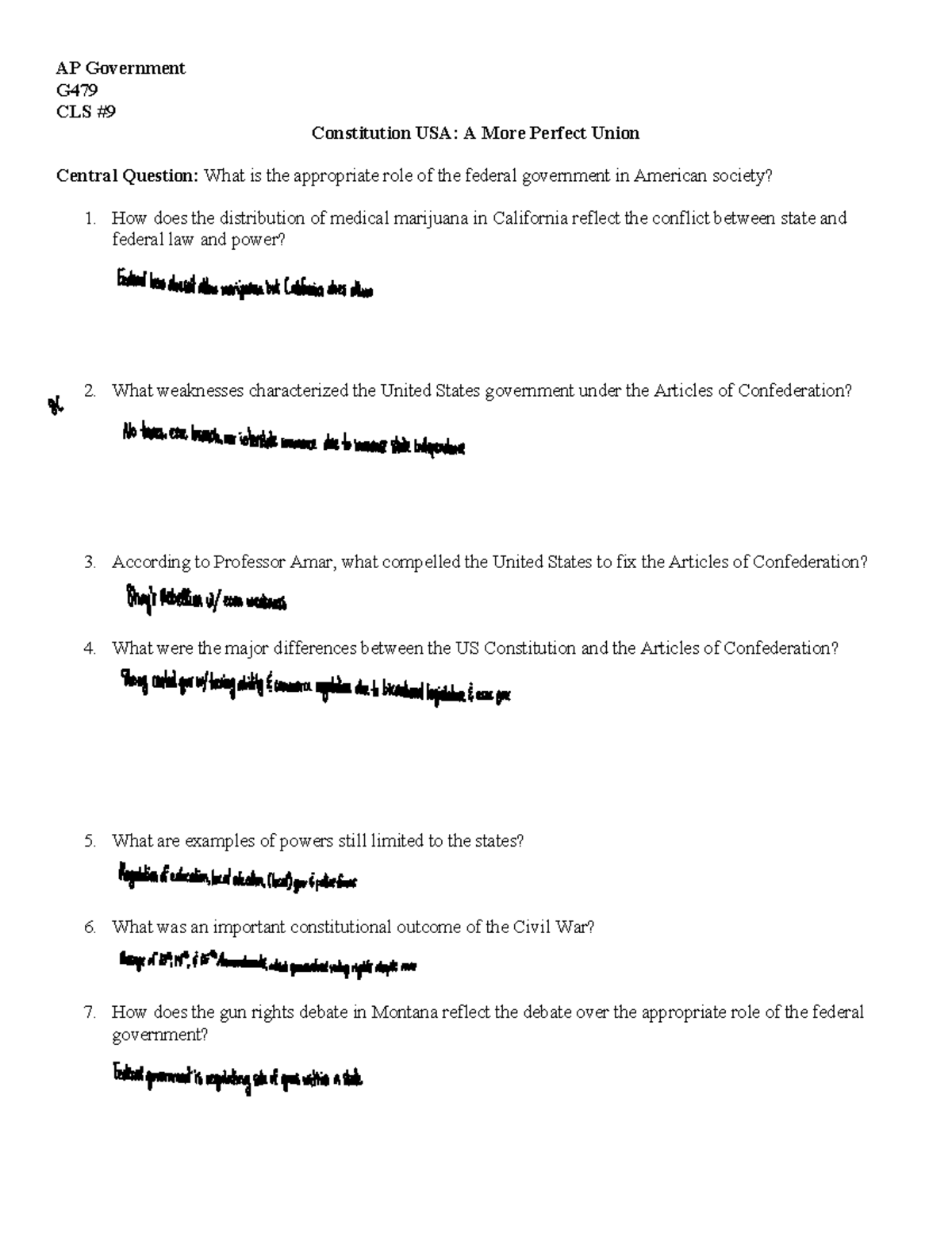 A more perfect union federalism constitution usa - ####### AP ...