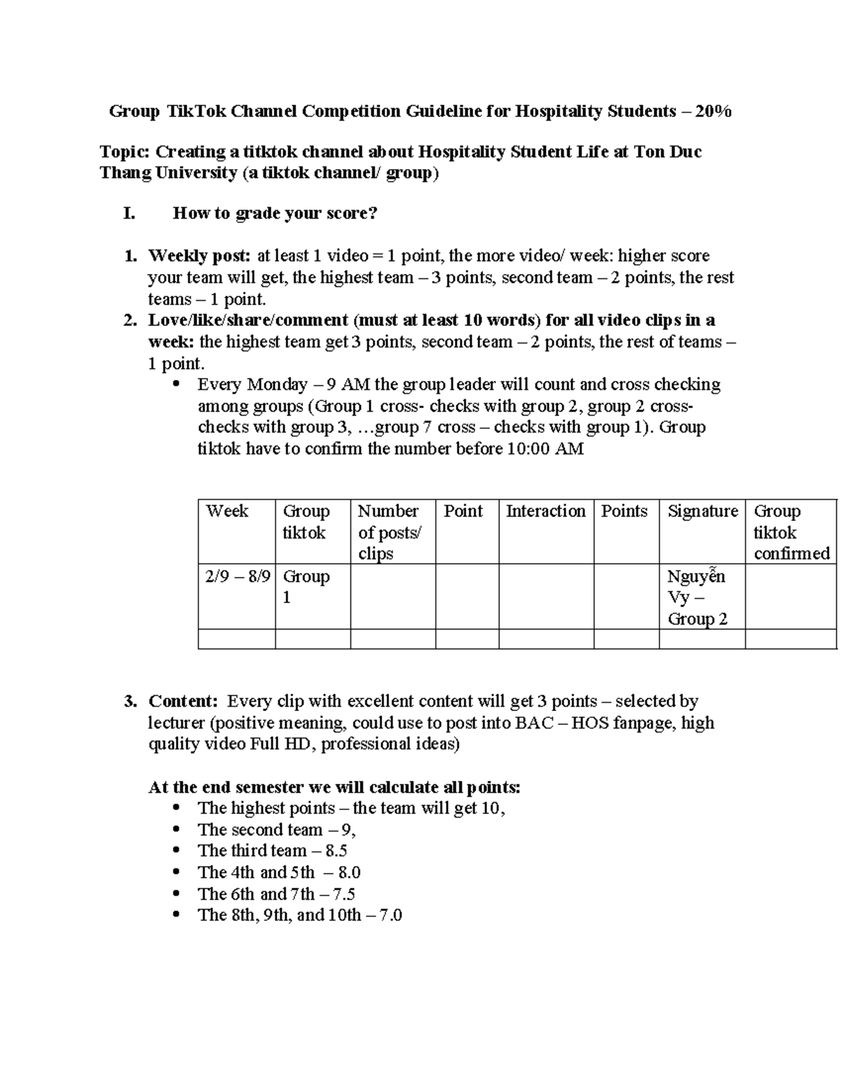 Tik Tok Channel Competition Guideline for Hospitality Students - How to ...