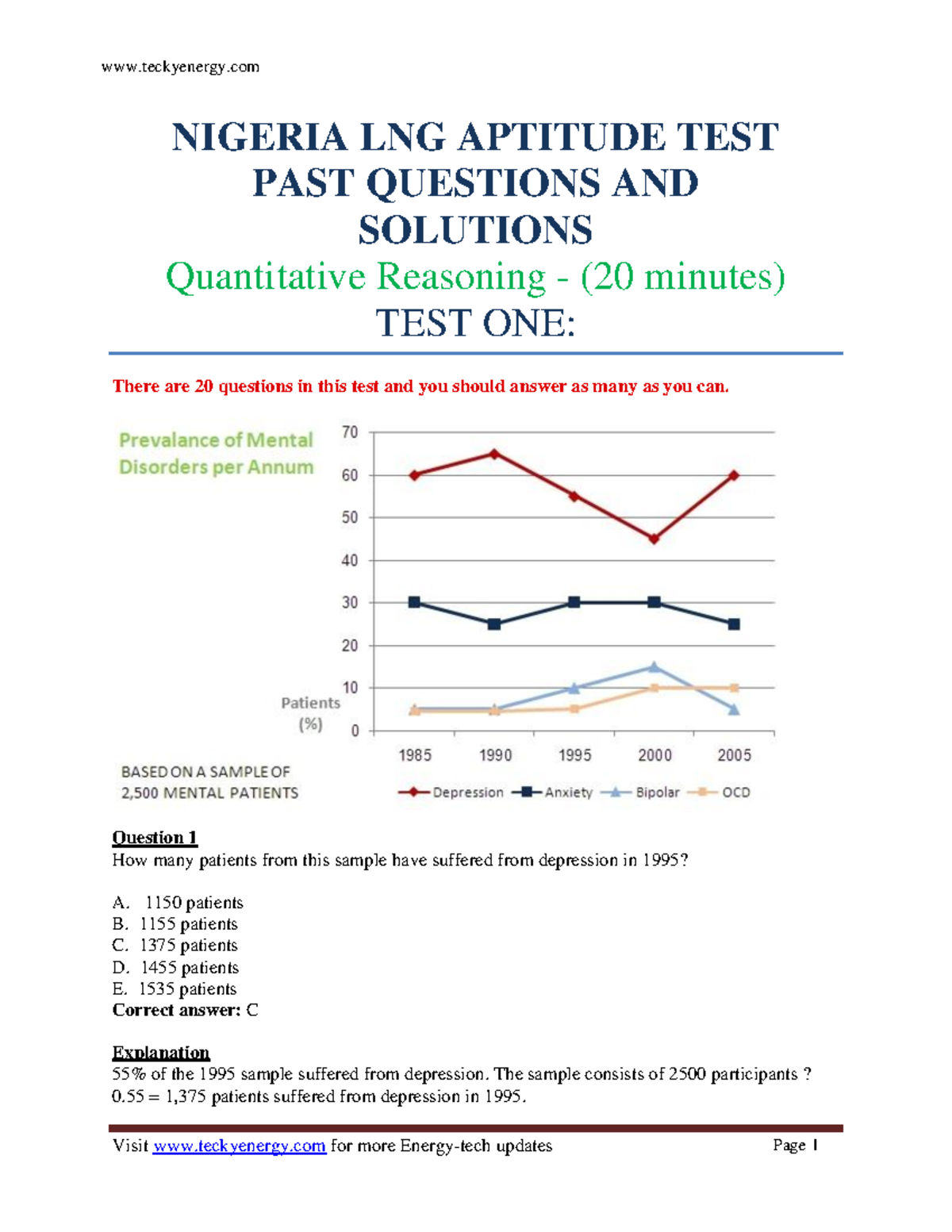 NLNG Aptitude Test Past Questions & Solutions (Quantitative Reasoning ...