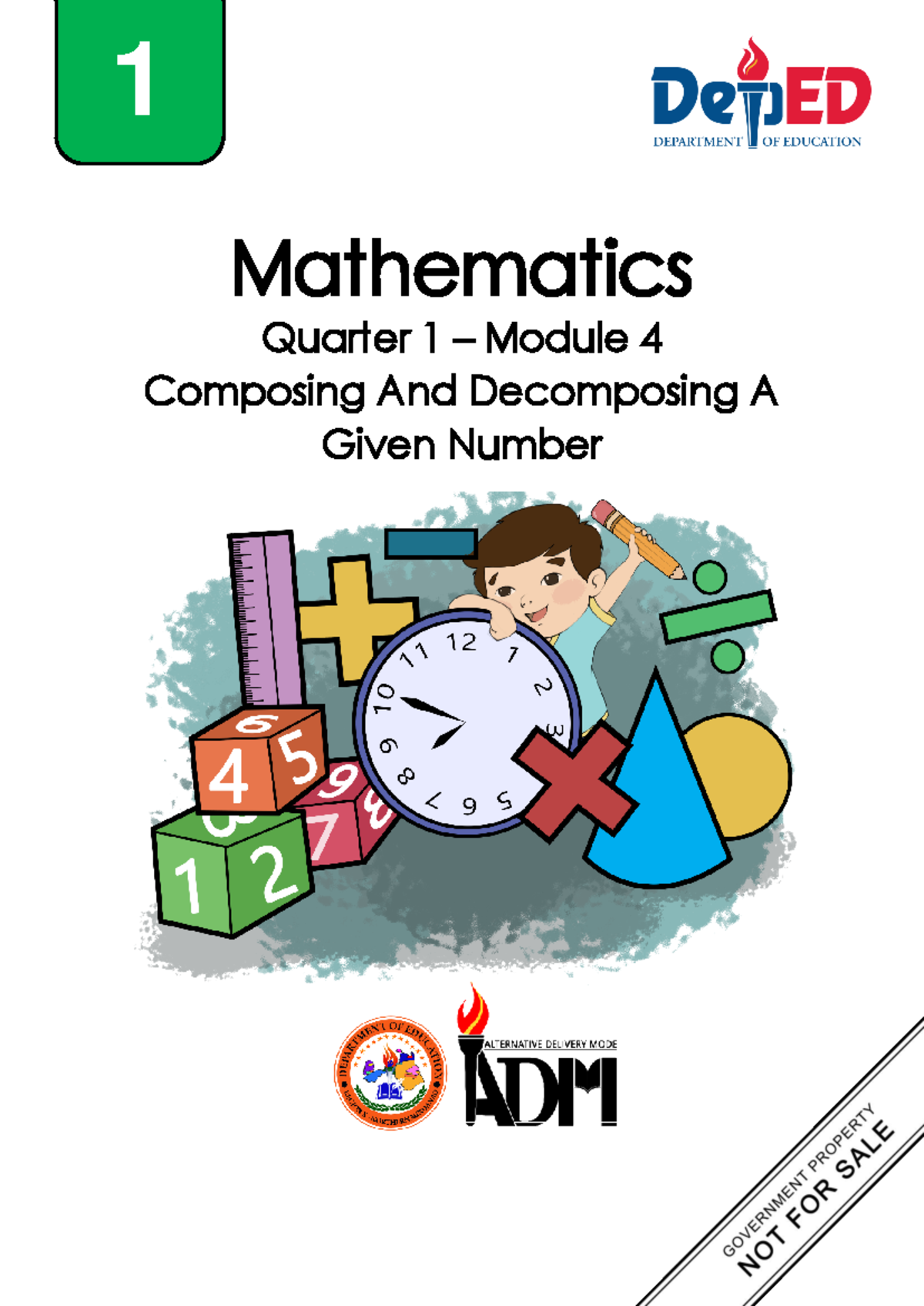 Math1 Q1 Mod4 Composing & Decomposing Numbers - Final Module - Studocu