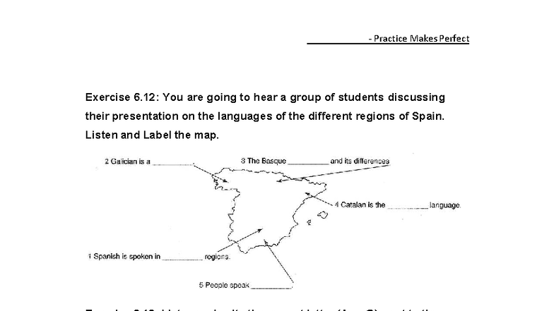MAPS 20-11: Exercises on Spanish Language Presentations and Map ...