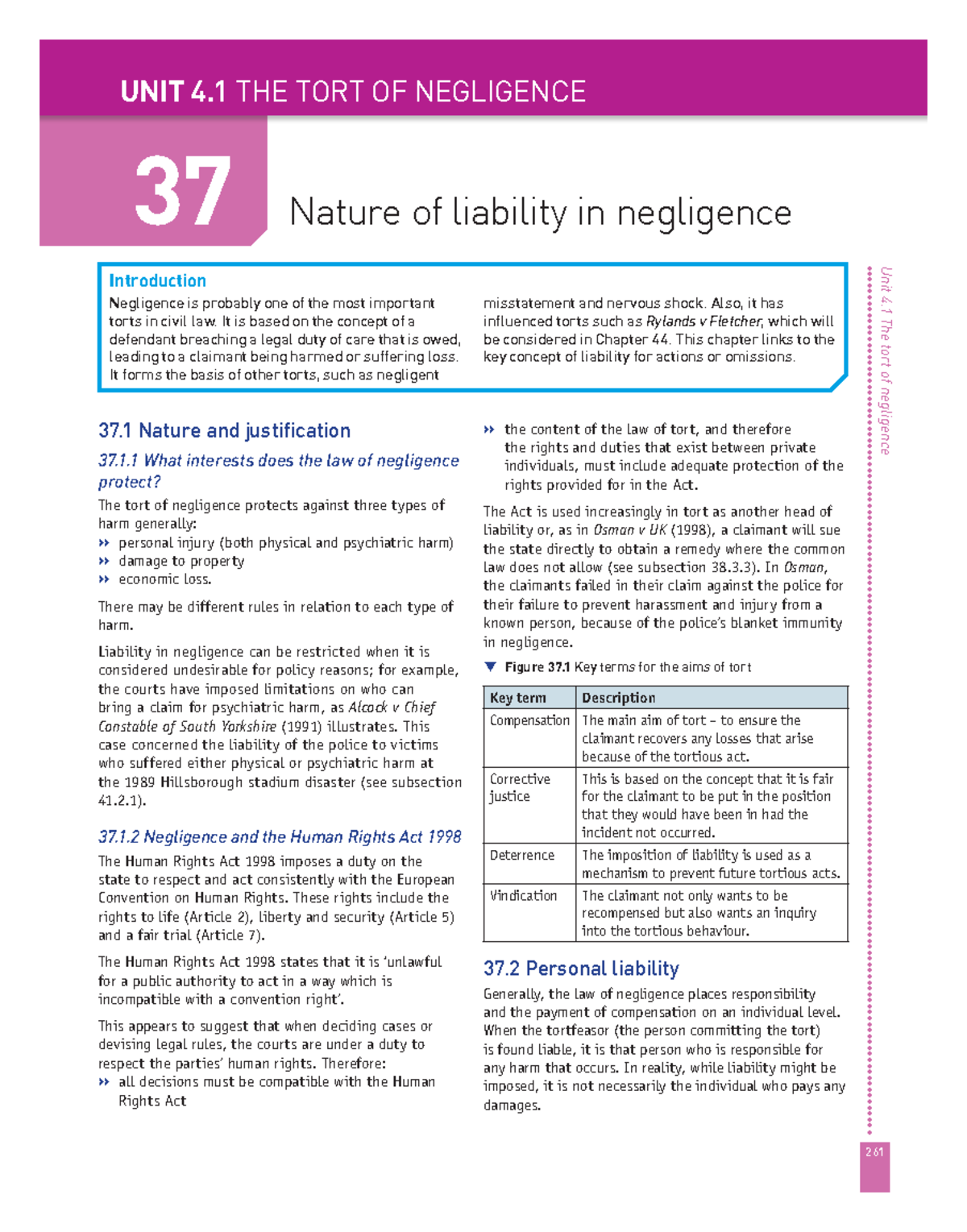 Tort Law - Unit 4.1: Understanding the Tort of Negligence - Studocu