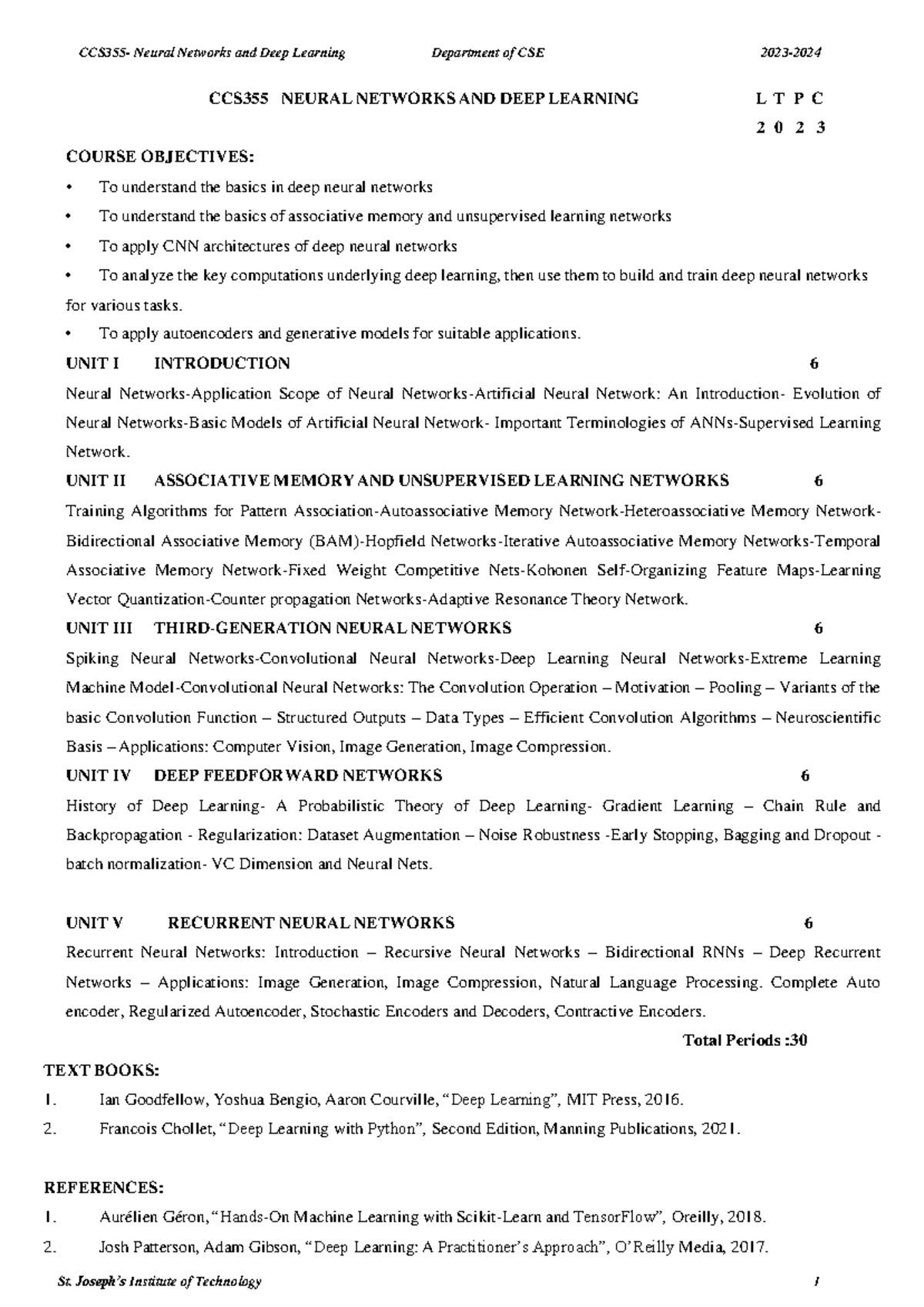 CCS355 Neural Networks & Deep Learning Question Bank - Studocu