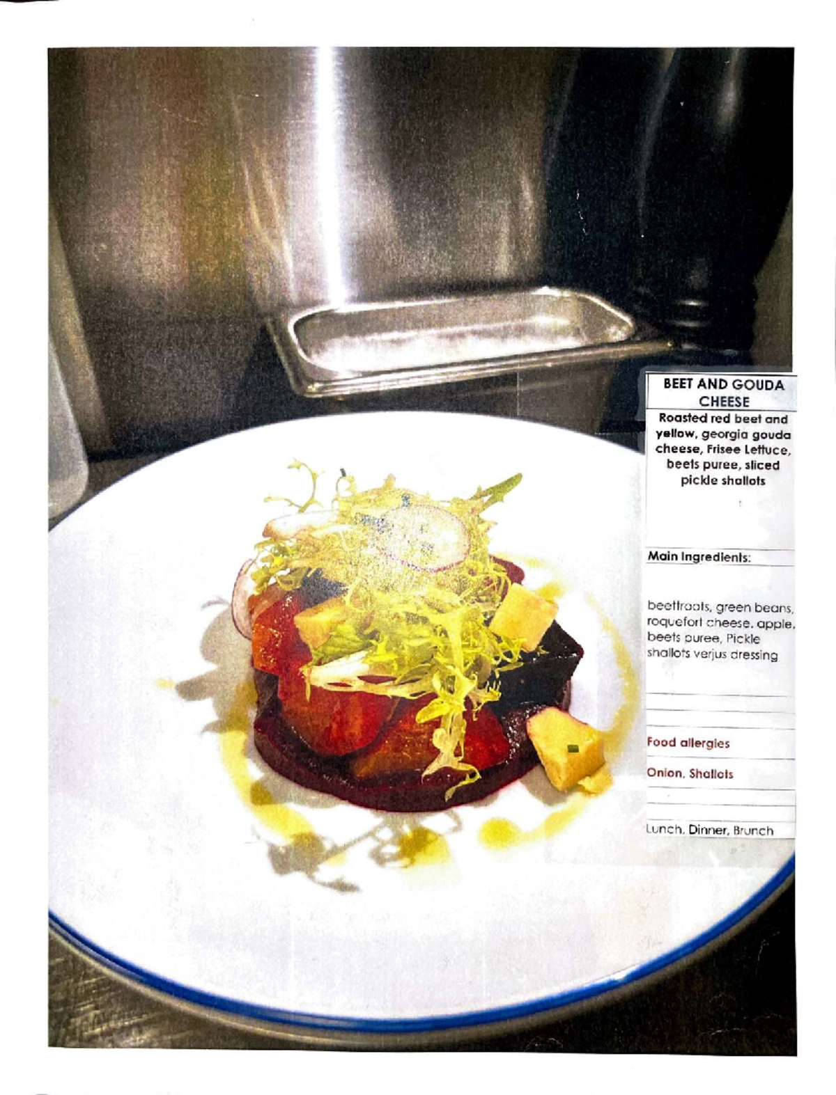 Culinary Delights Menu: Lunch, Dinner & Brunch Selections - Studocu