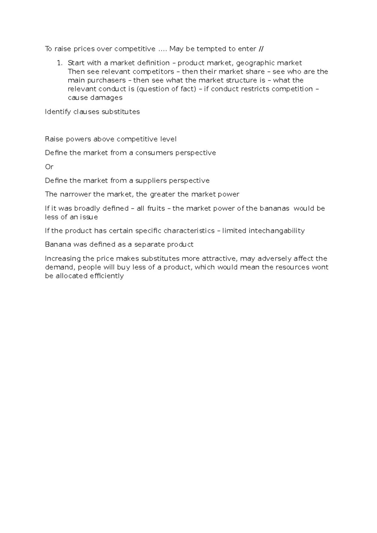 Lecture 2: Market Definition and Pricing Strategies Analysis - Studocu