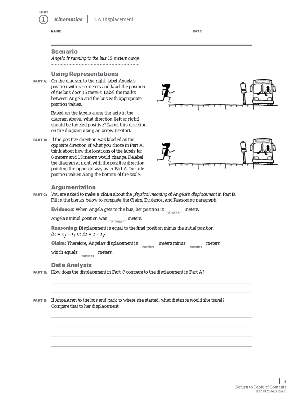 APP1 Kinematics 1A - Displacement Practice Problems Overview - Studocu