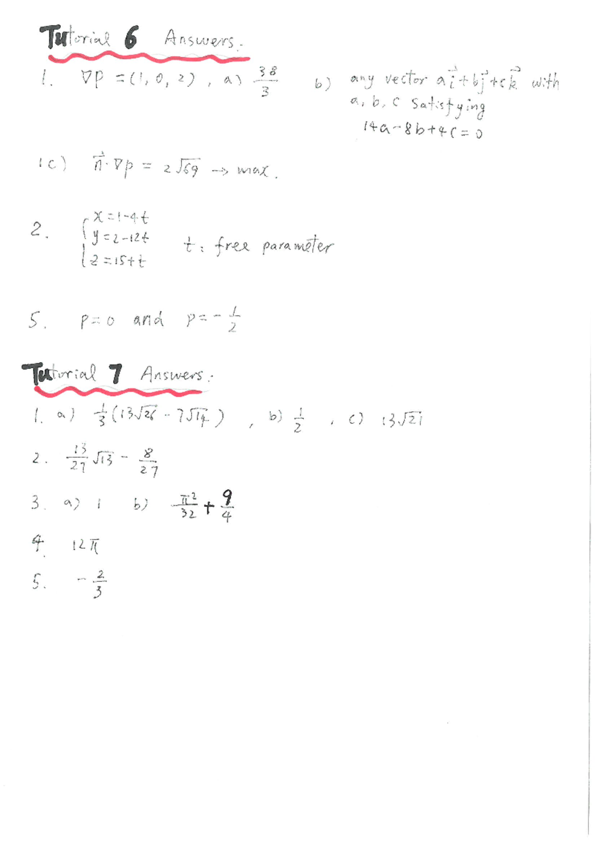 MA2006 Tutorial 6-7 Answers and Solutions - Studocu