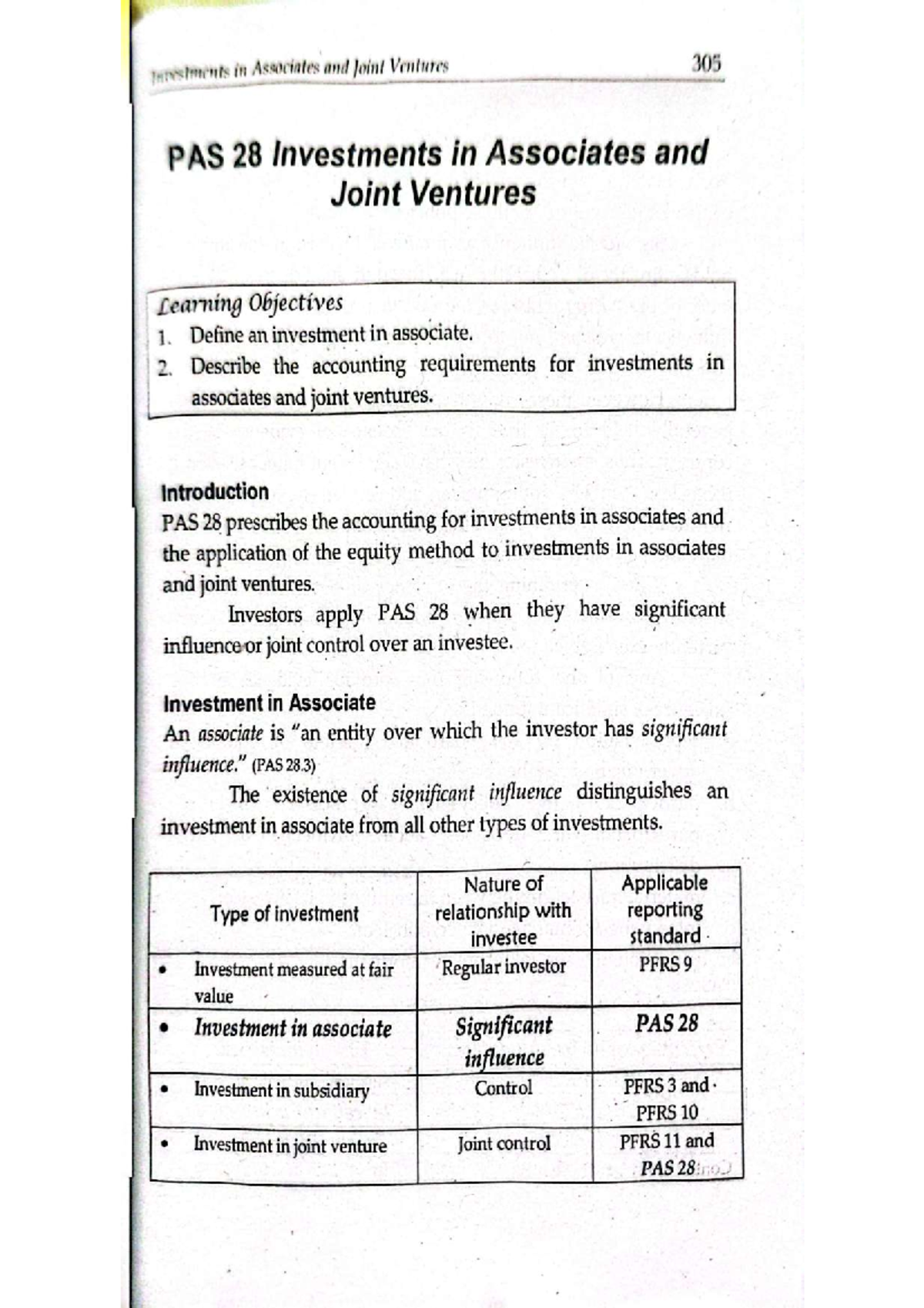 PAS 28: Investments in Associates & Joint Ventures Overview - Studocu
