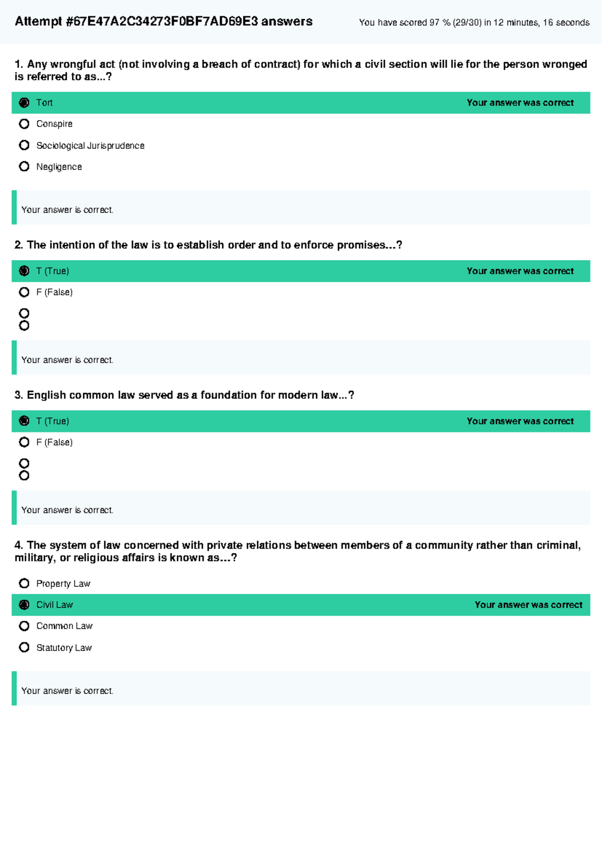 Real Property Law Quiz - CA Contracts & Statutes - Studocu