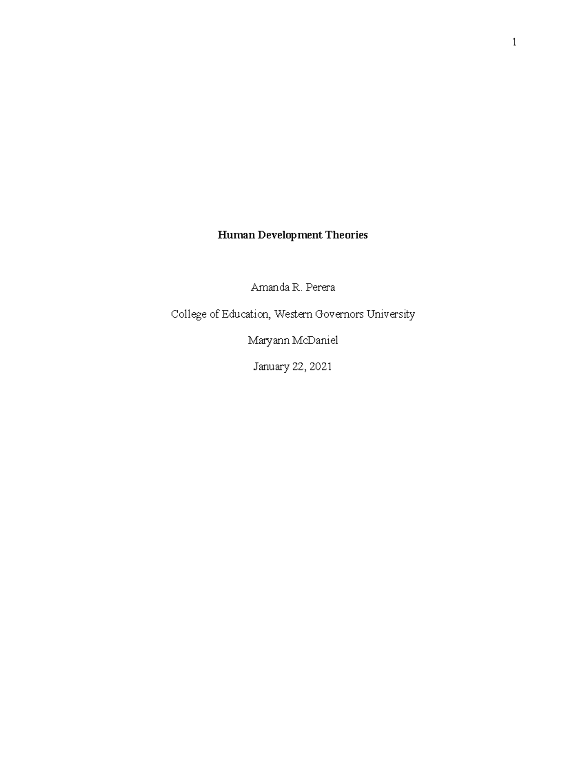 Educational Psychology Task 1 Human Development Theories - Human ...