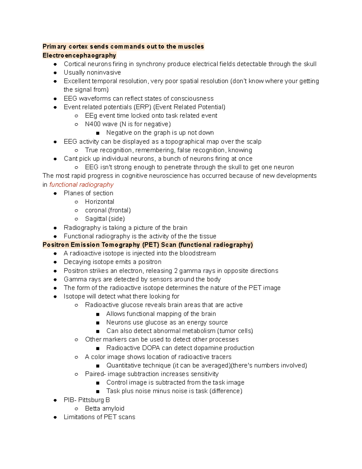 Cognitive Neuroscience: Attention & Visual Processing (PSYC 118) Exam ...