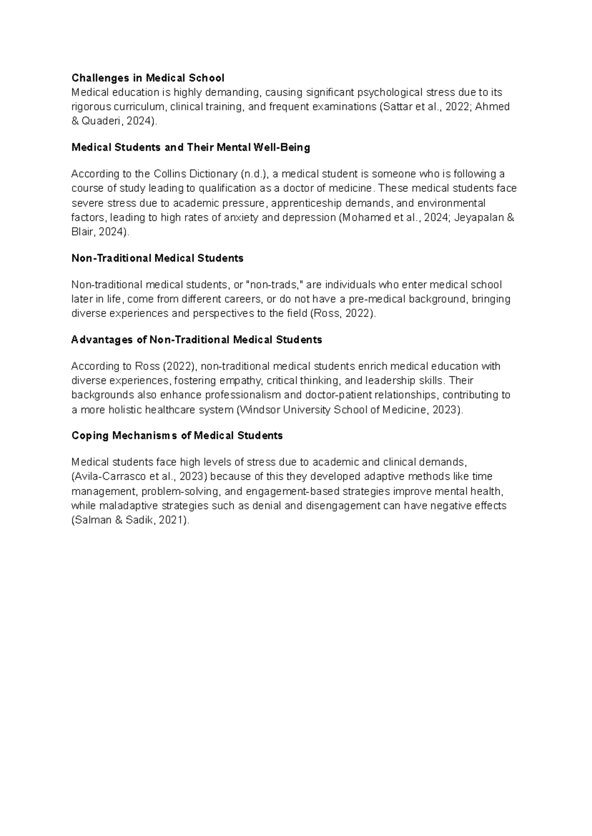 RRL - afafa - Challenges in Medical School Medical education is highly ...