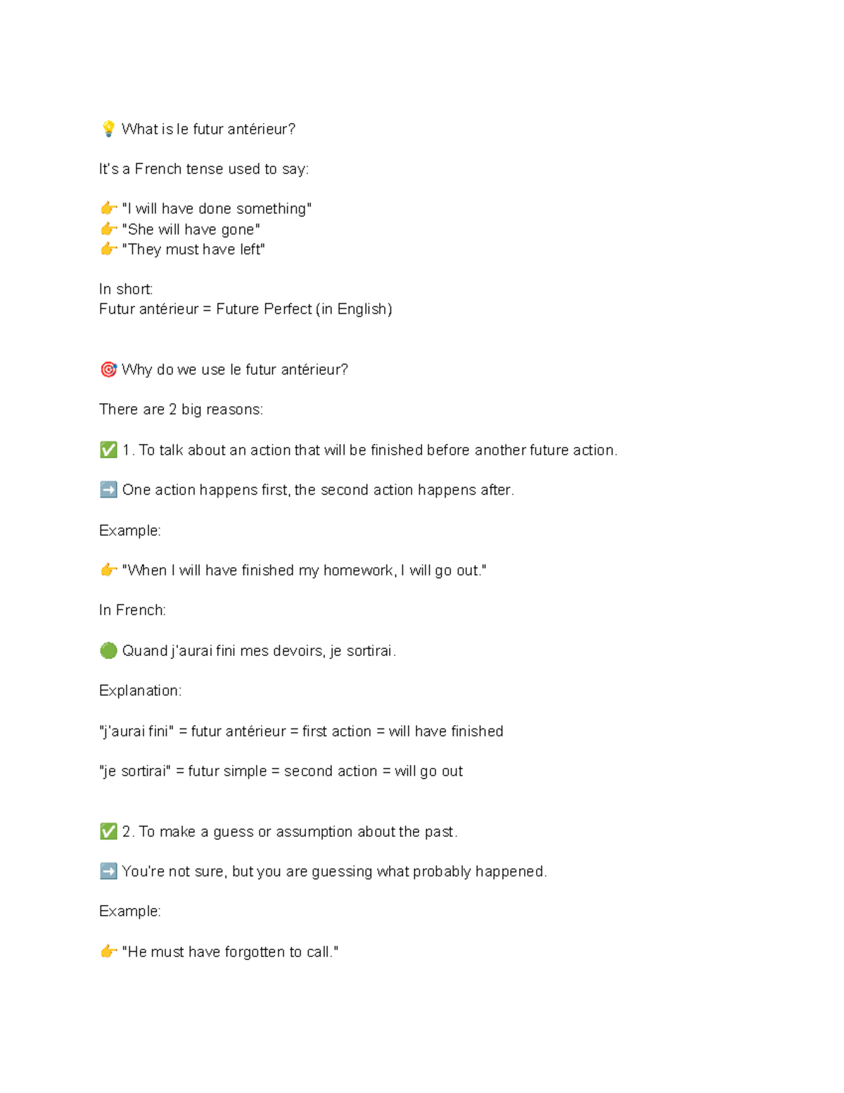 💡 Understanding le futur antérieur: A Guide to Future Perfect Tense ...