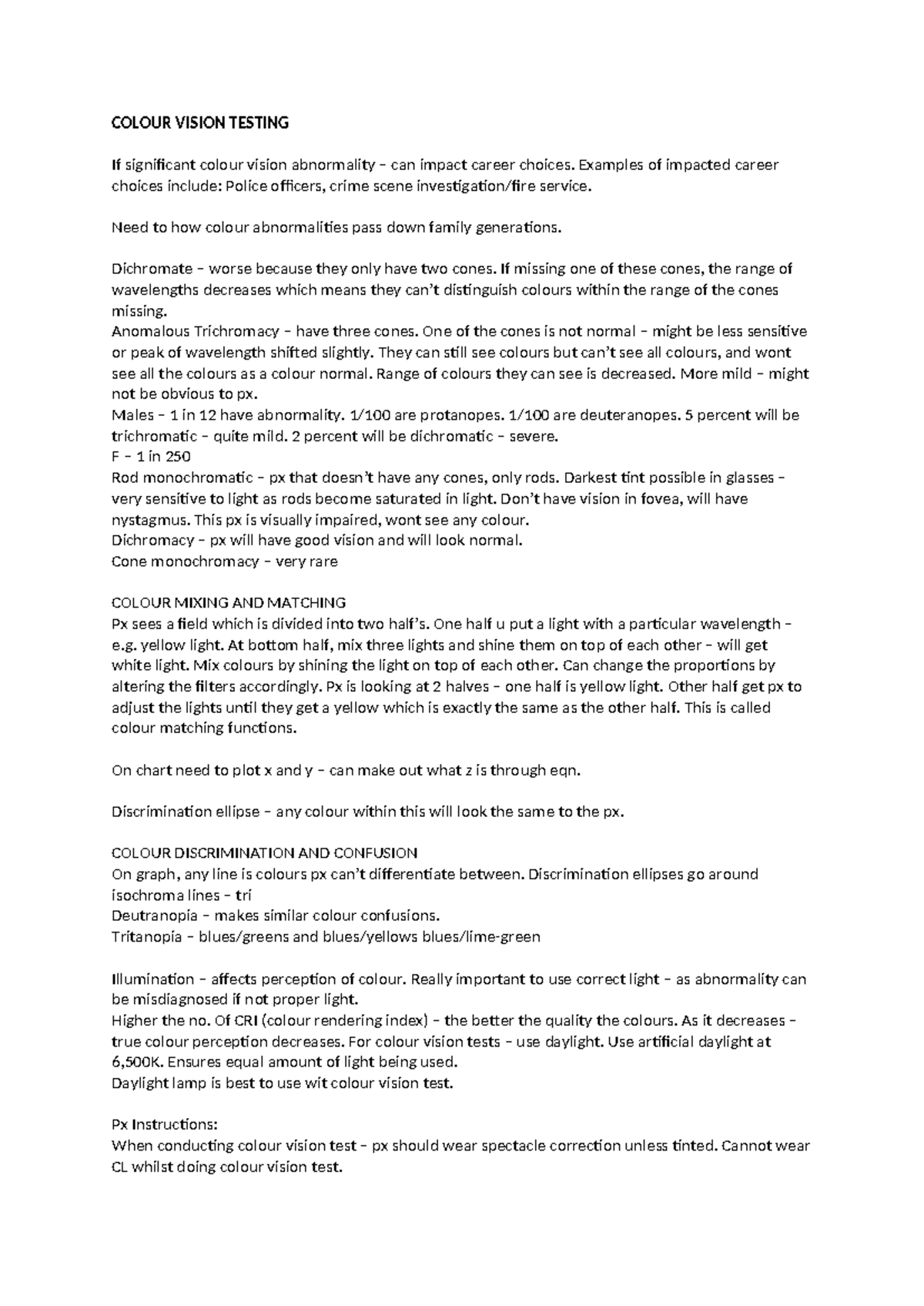 Colour Vision Testing: Concepts, Techniques, and Occupational ...