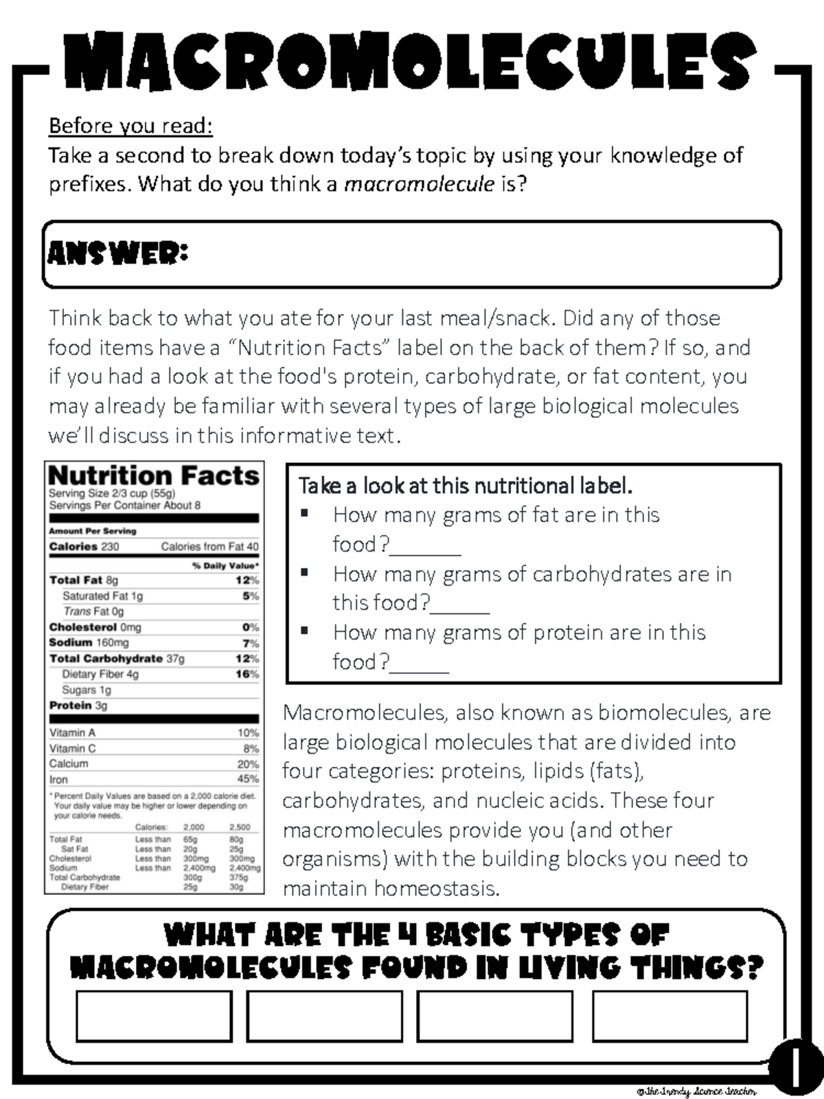 Understanding Macromolecules: Carbs, Lipids, Proteins & NAs - Studocu