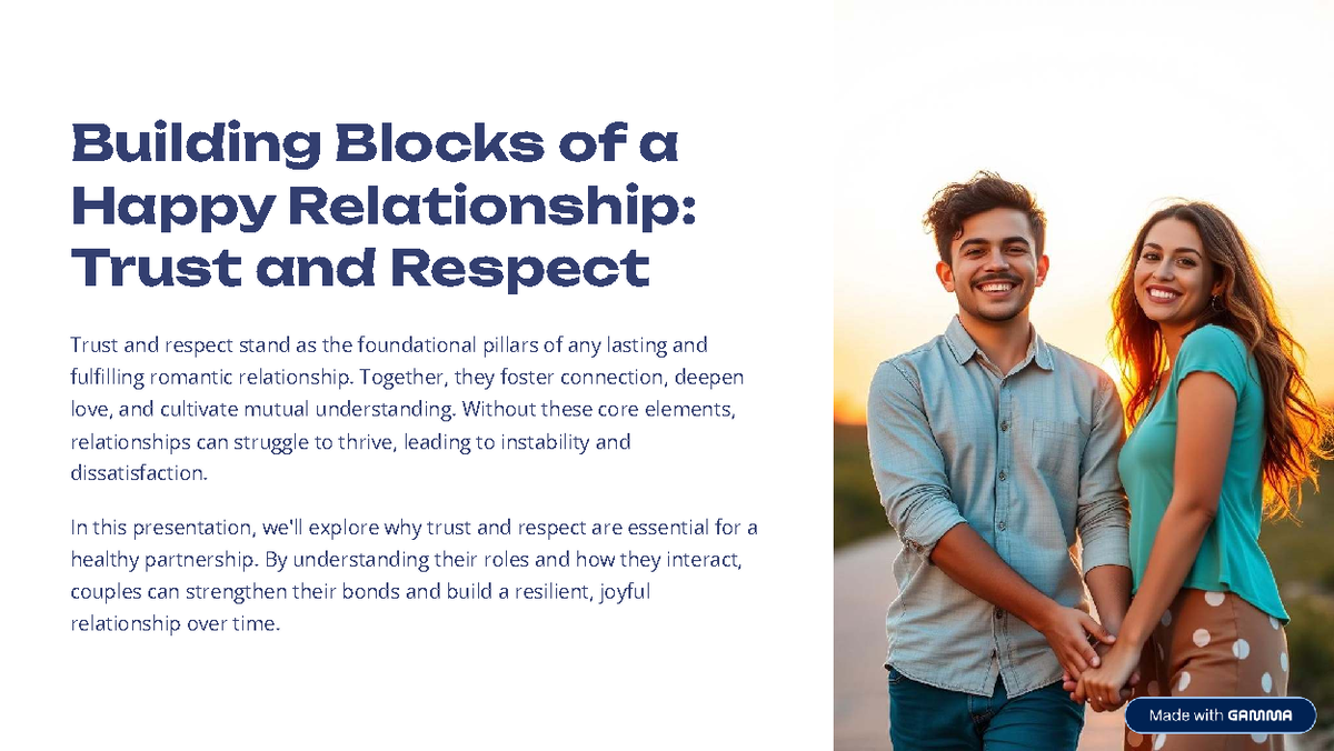 Building Blocks of a Happy Relationship Trust and Respect - Building ...