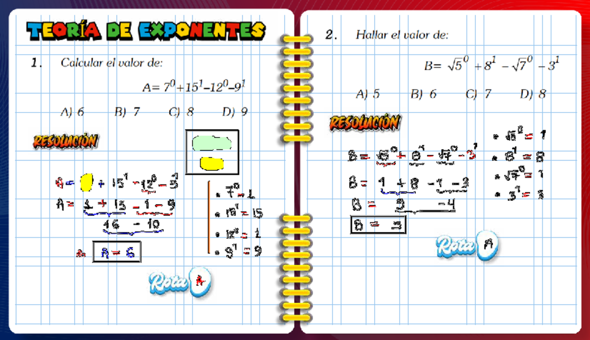 TEORÍA DE EXPONENTES 2: Ejercicios y Resoluciones Detalladas - Studocu