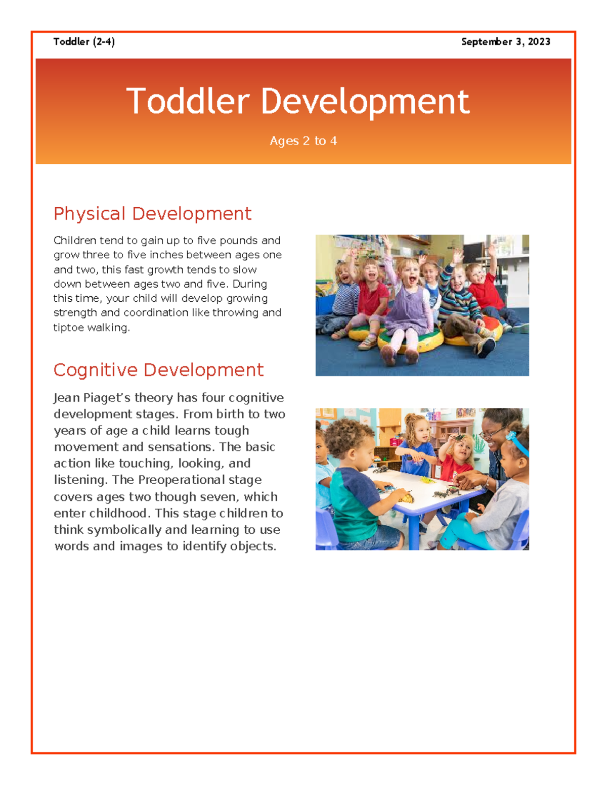 Development Newsletter: Physical, Cognitive & Socioemotional Growth ...