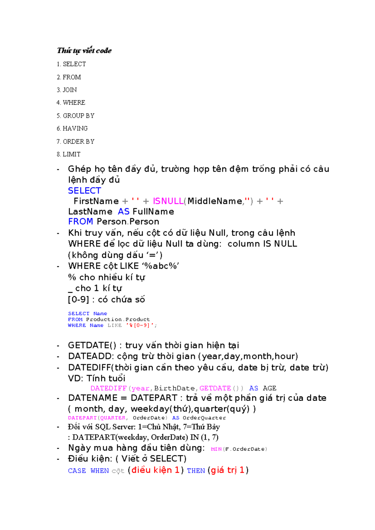 Câu lệnh Query trong SQL: Hướng dẫn và Ví dụ - Studocu