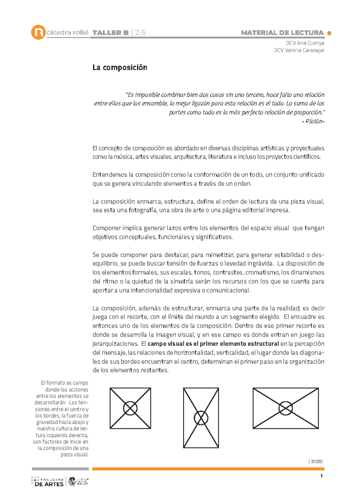 TALLER B: Material de Lectura sobre Composición Visual DCV - Studocu