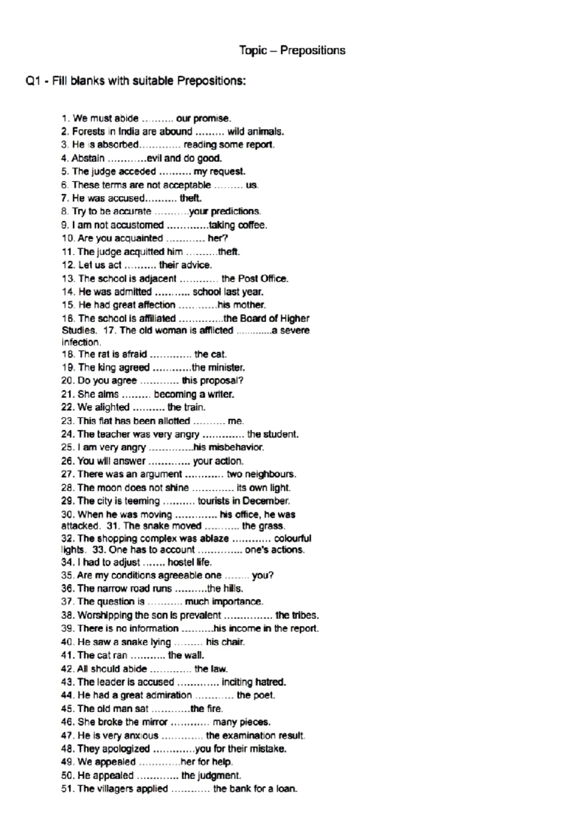 SUNEETATUTORIALS: Ultimate Preposition Practice Exercises - Studocu
