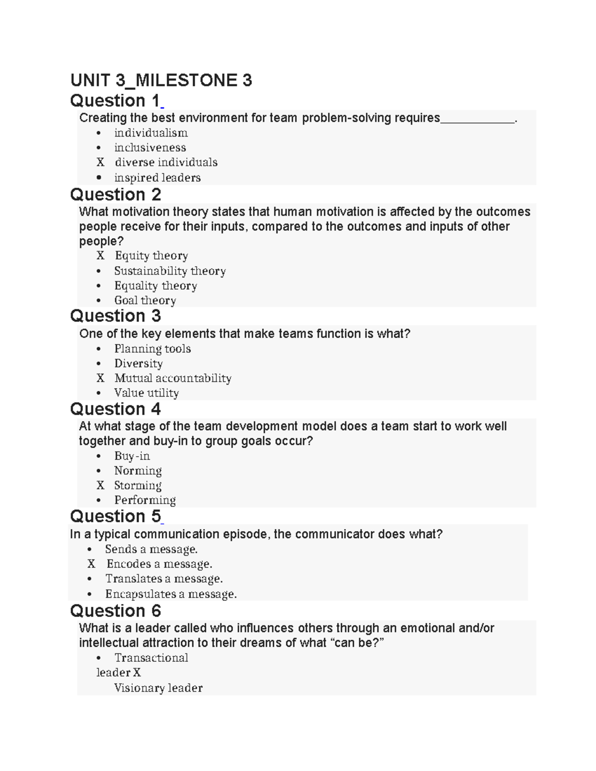 Principles of Management UNIT-03 Quiz Answers and Analysis - Studocu