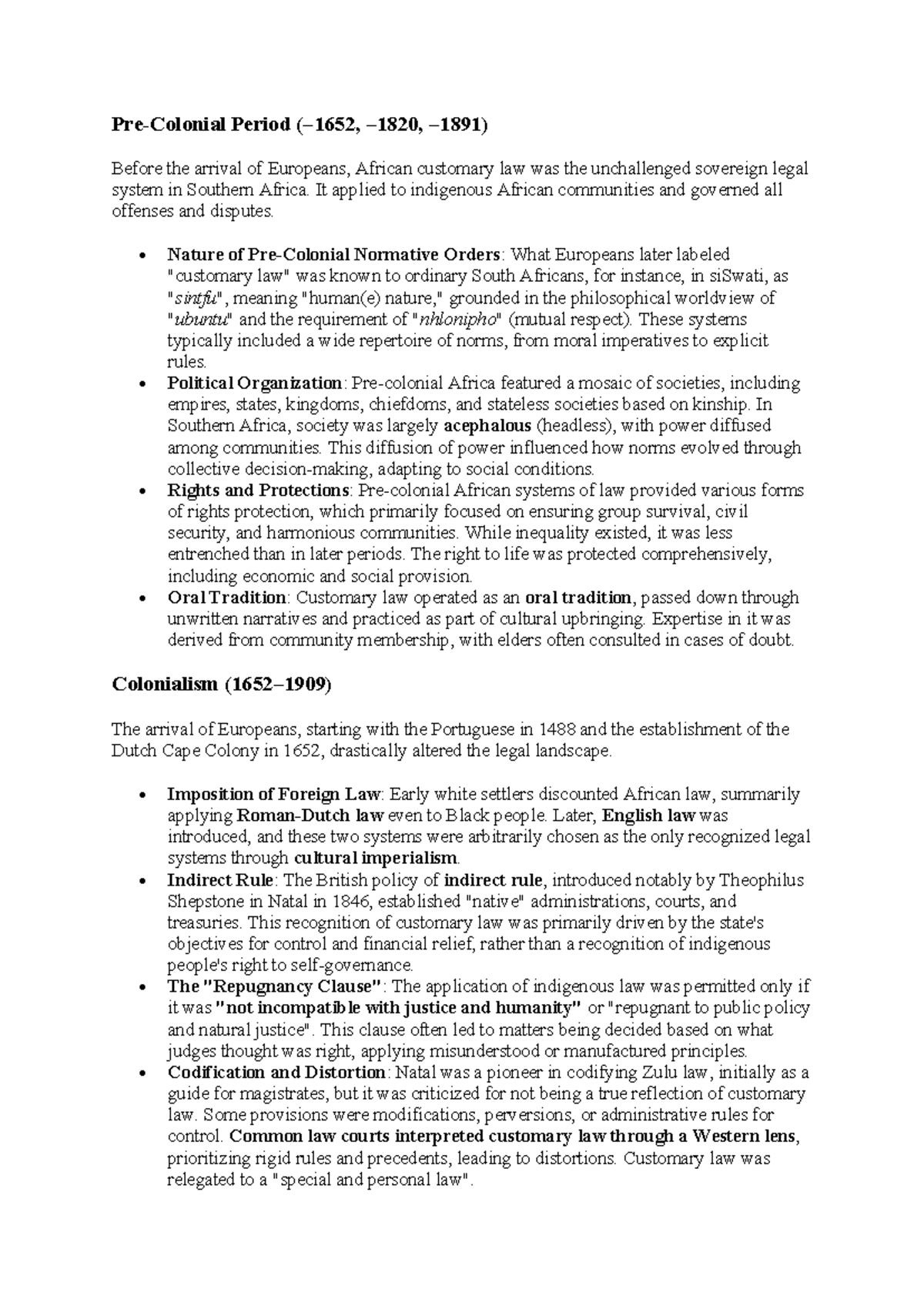 Customary Law History in Southern Africa: A Comprehensive Overview ...