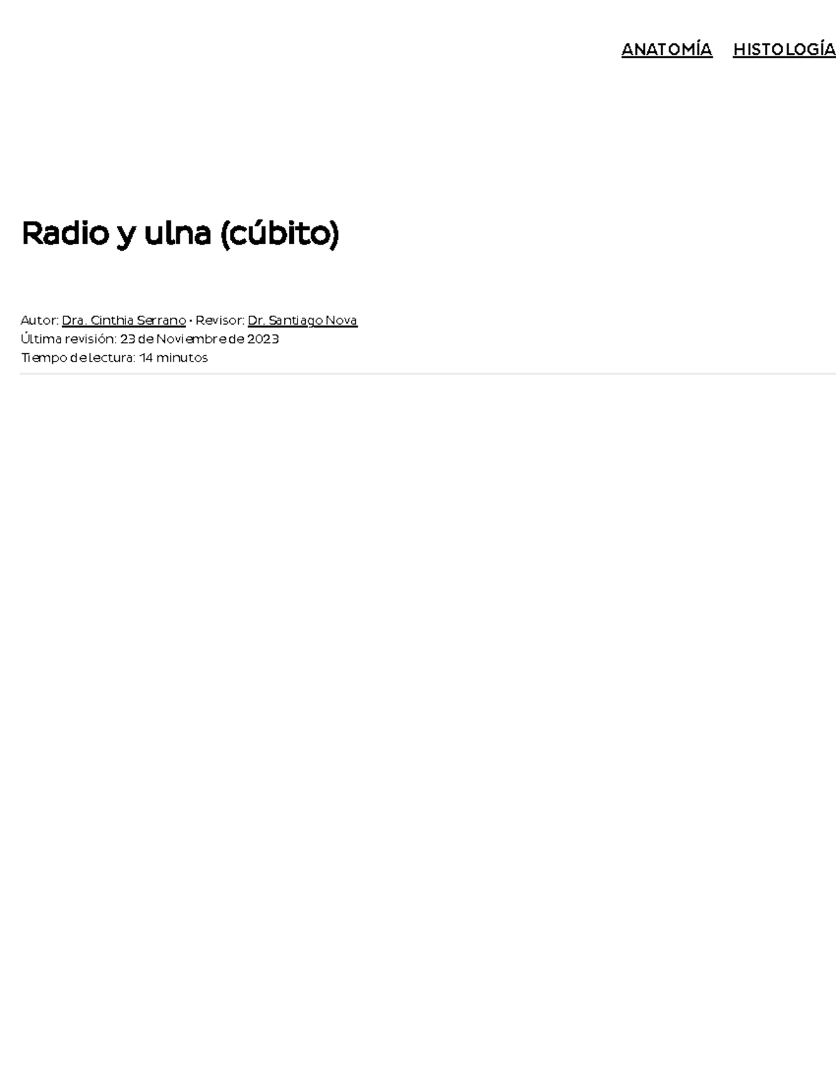 Anatomía y Funciones del Radio y Ulna (Cúbito) - Kenhub - Studocu