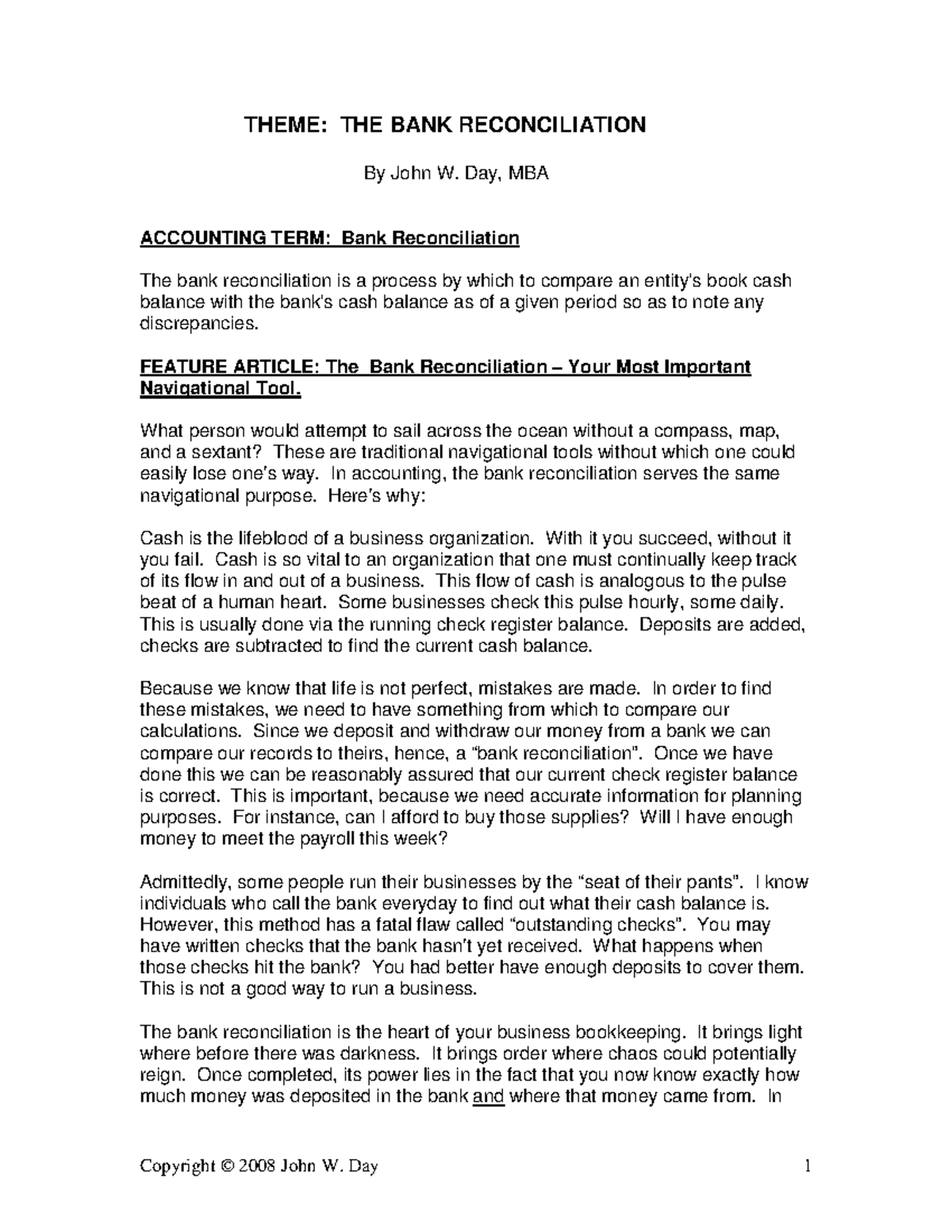 Bank Reconciliation Example Journal Entries and Analysis - Studocu