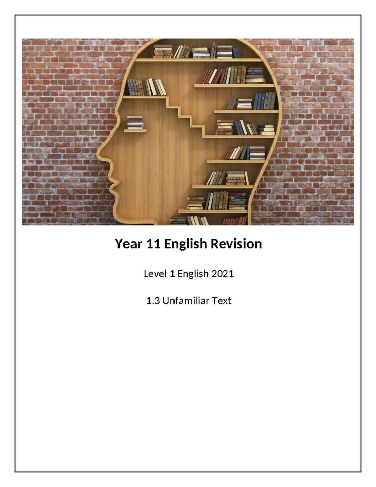 Year 11 English 1.3 Practice: Understanding Unfamiliar Texts - Studocu