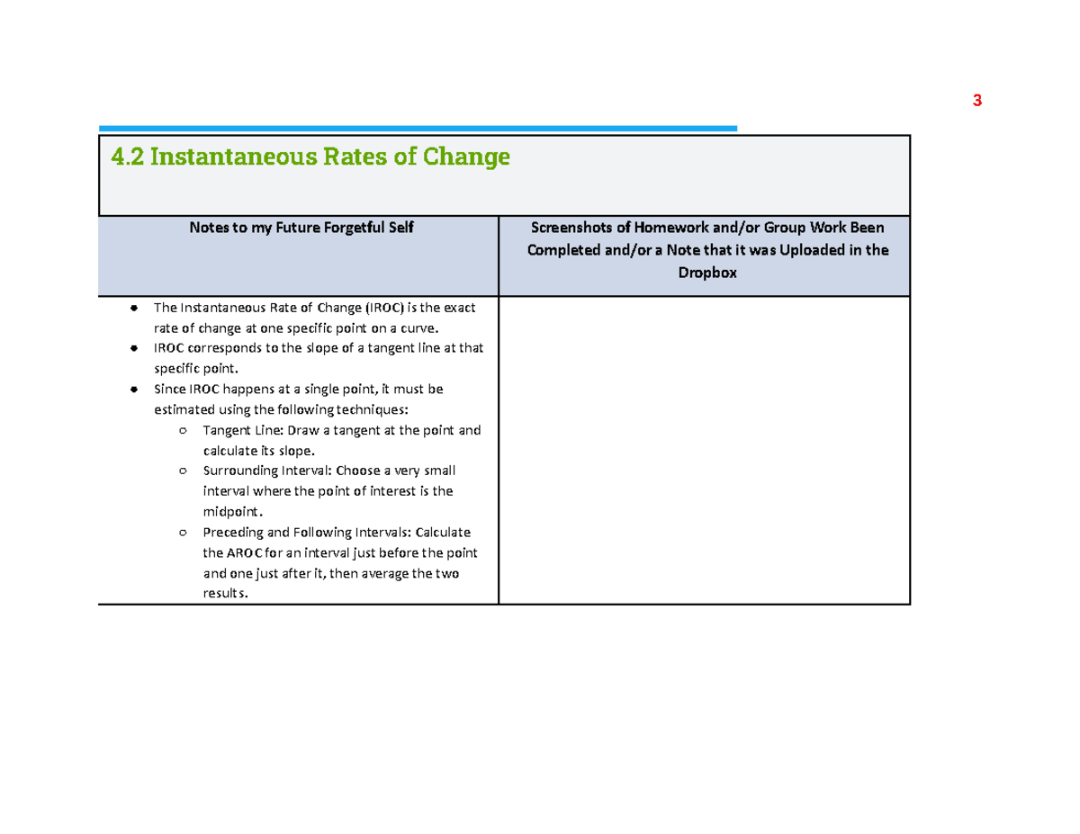 Advanced Functions Gr 12 - Unit 4 IROC & Quotient Notes - Studocu