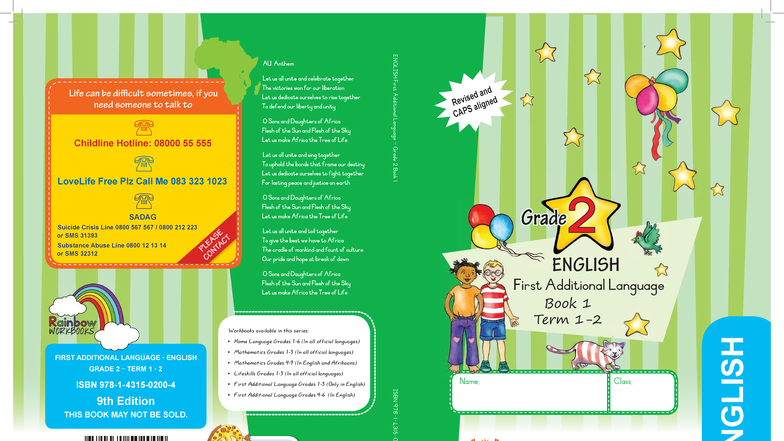 Gr2 FAL English B1 - Learner Workbook for Grade 2 - Studocu