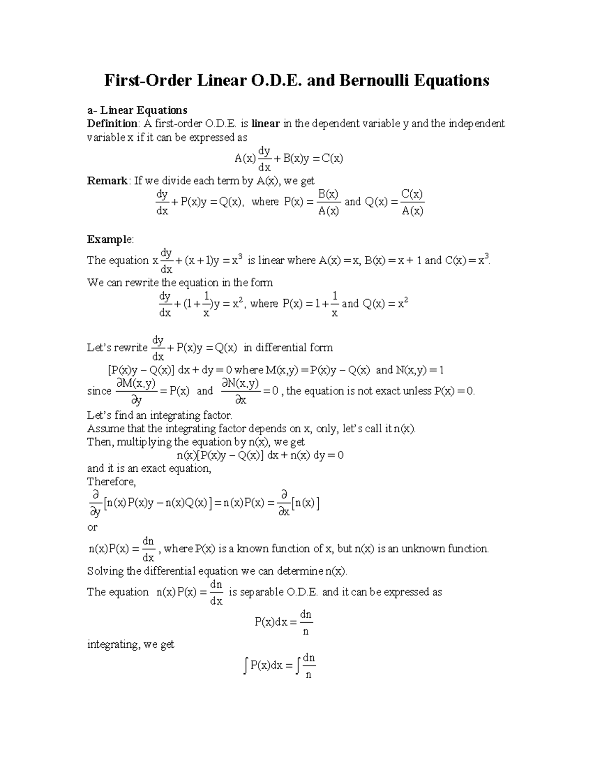 Bernoulli Equations - Helpful Notes for Fluid Mechanics (MECH 3) - Studocu