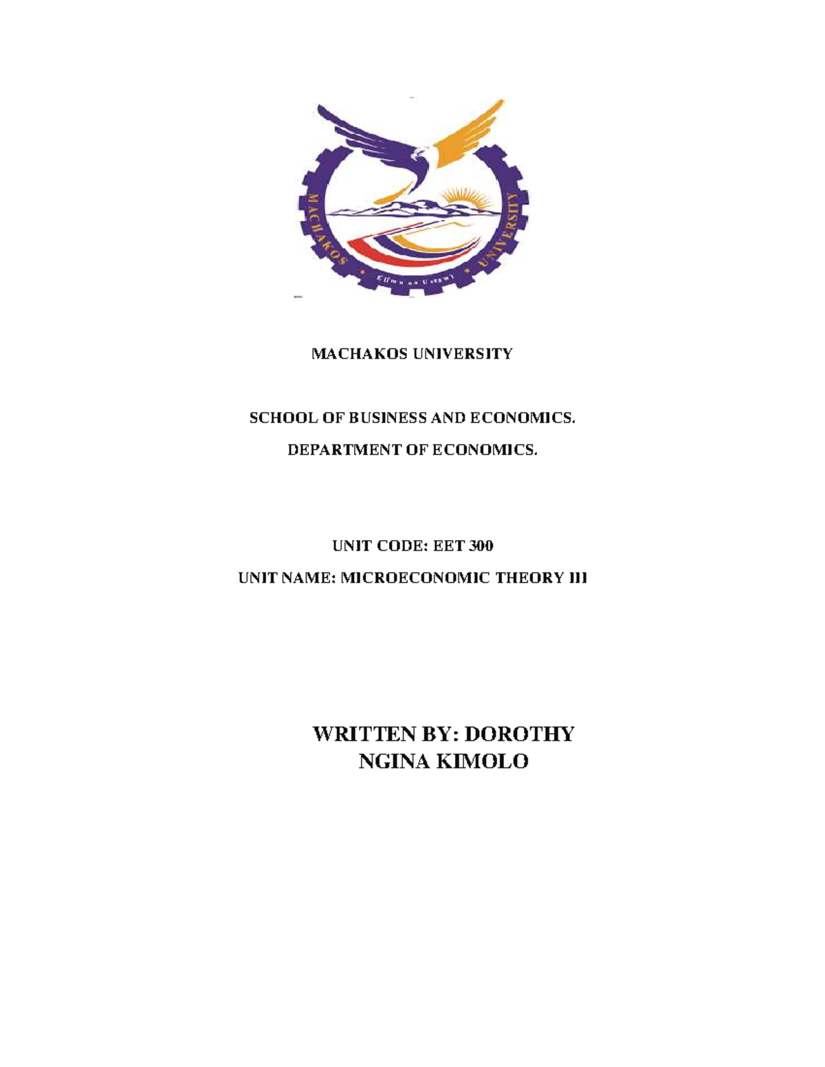 EET 300 Lesson 11: Market Structures IV - Cournot & Bertrand Models - Studocu