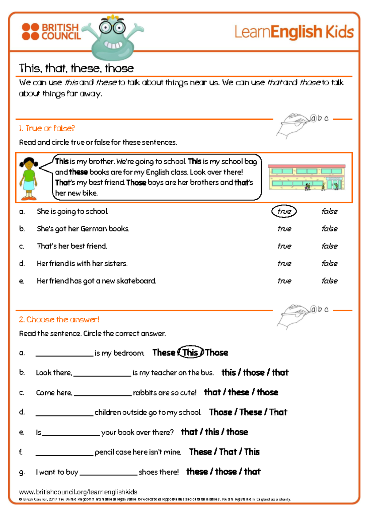 Grammar Practice: This, That, These, Those Worksheet - Studocu